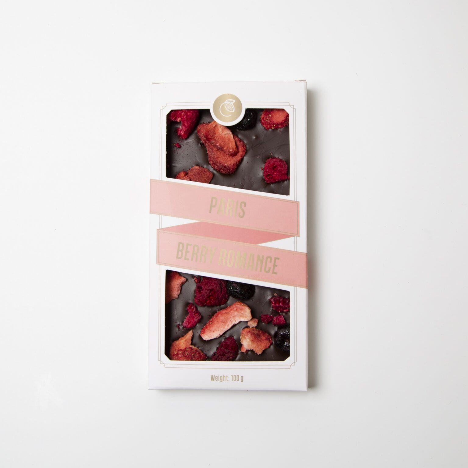 The Delicious Paris Berry Romance Chocolate Bar - Chocoreto