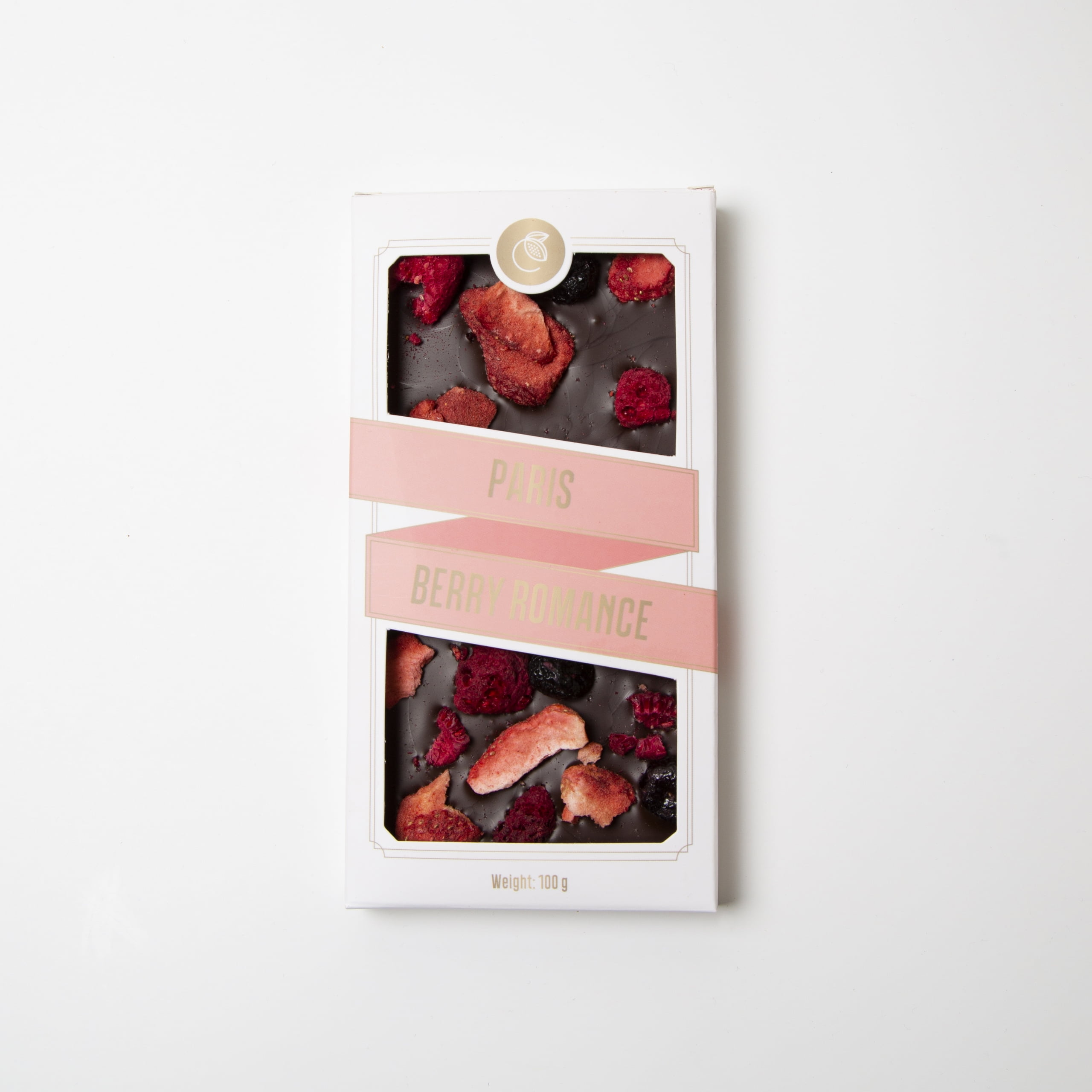 The Delicious Paris Berry Romance Chocolate Bar - Chocoreto